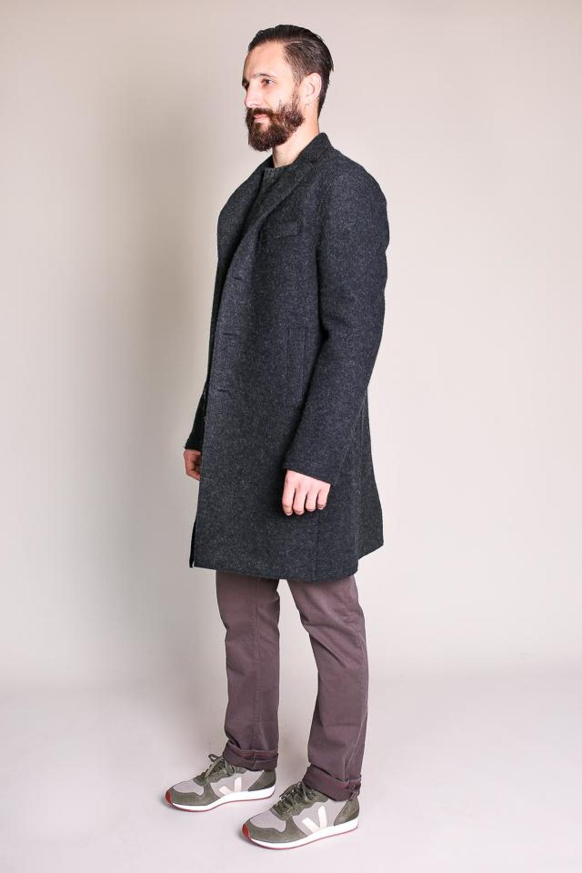 Harris Wharf London Boxy Coat in Anthracite | Garmentory