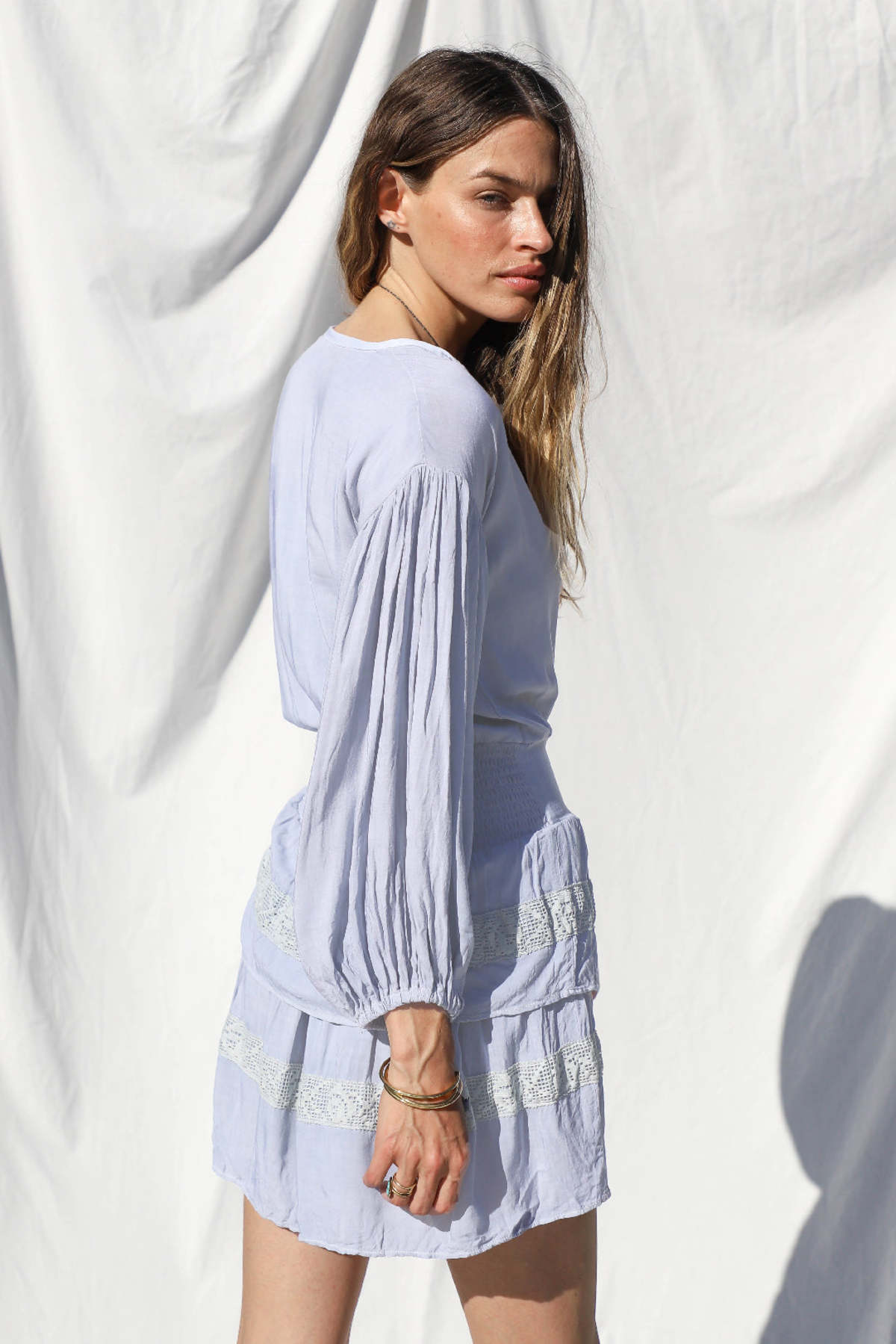 Sample Jen's Pirate Booty Gina Mini Dress - Haze Grey | Garmentory
