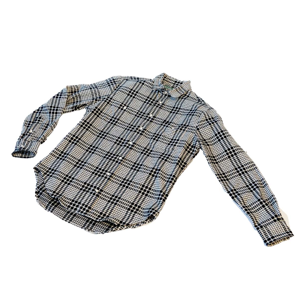 Gitman Bros. Vintage Shirt - Black Large Houndstooth Check | Garmentory