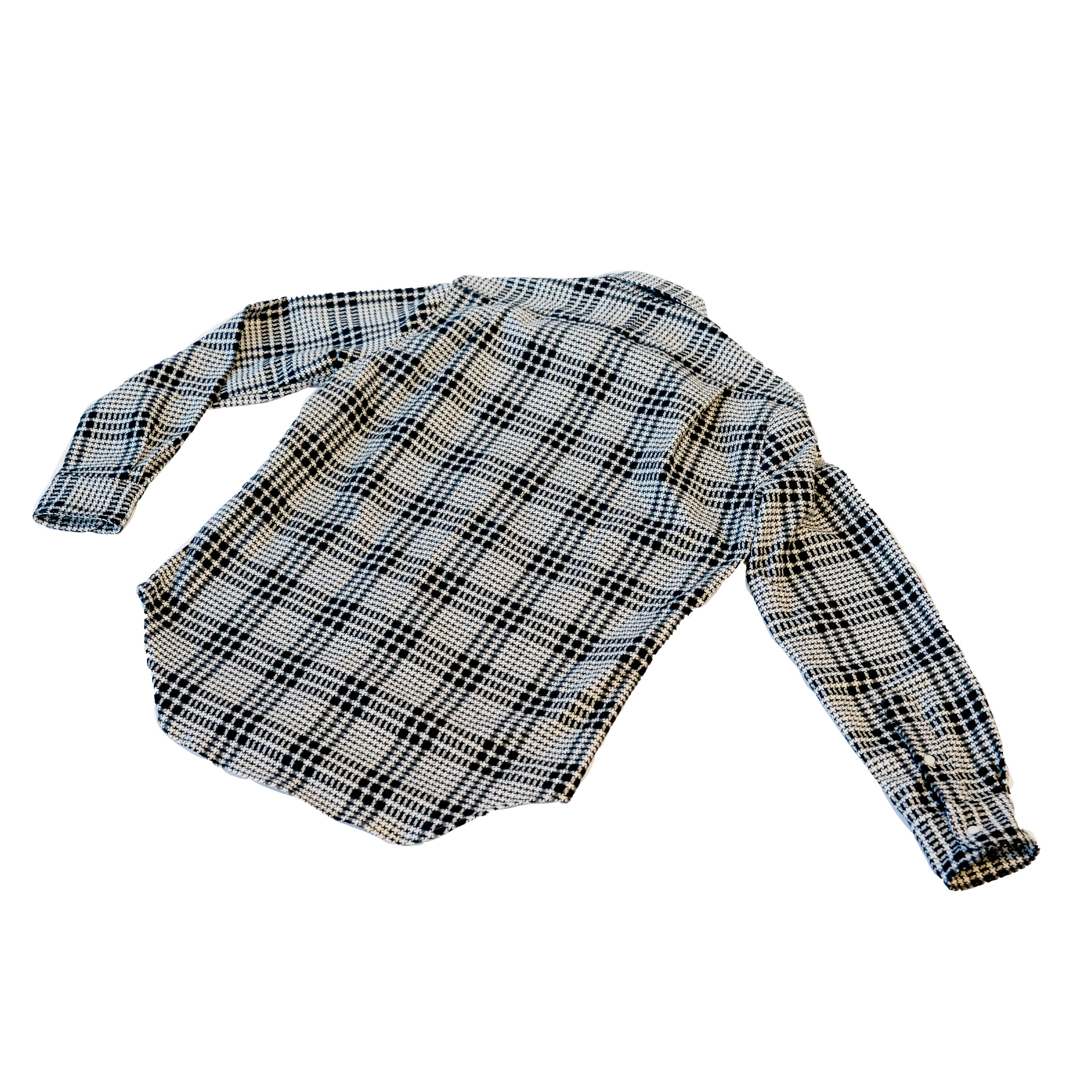 Gitman Bros. Vintage Shirt - Black Large Houndstooth Check | Garmentory