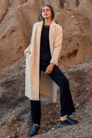 Z Supply Mason Houndstooth Coat - Taupe | Garmentory