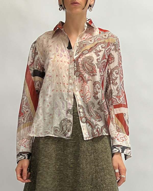 Handkerchief Print Blouse | Garmentory