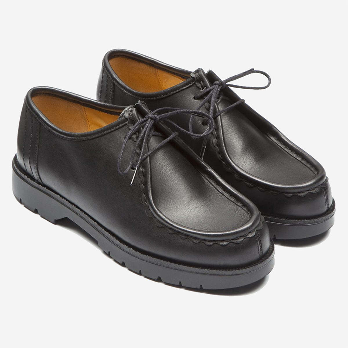 Kleman Padror Leather Tyrolean Shoes - Black | Garmentory