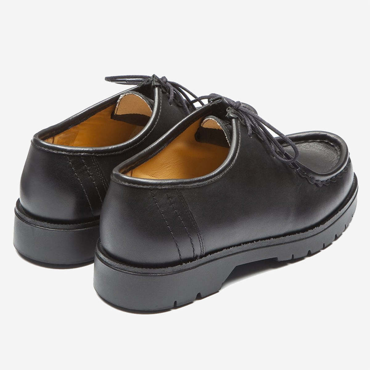 Kleman Padror Leather Tyrolean Shoes - Black | Garmentory