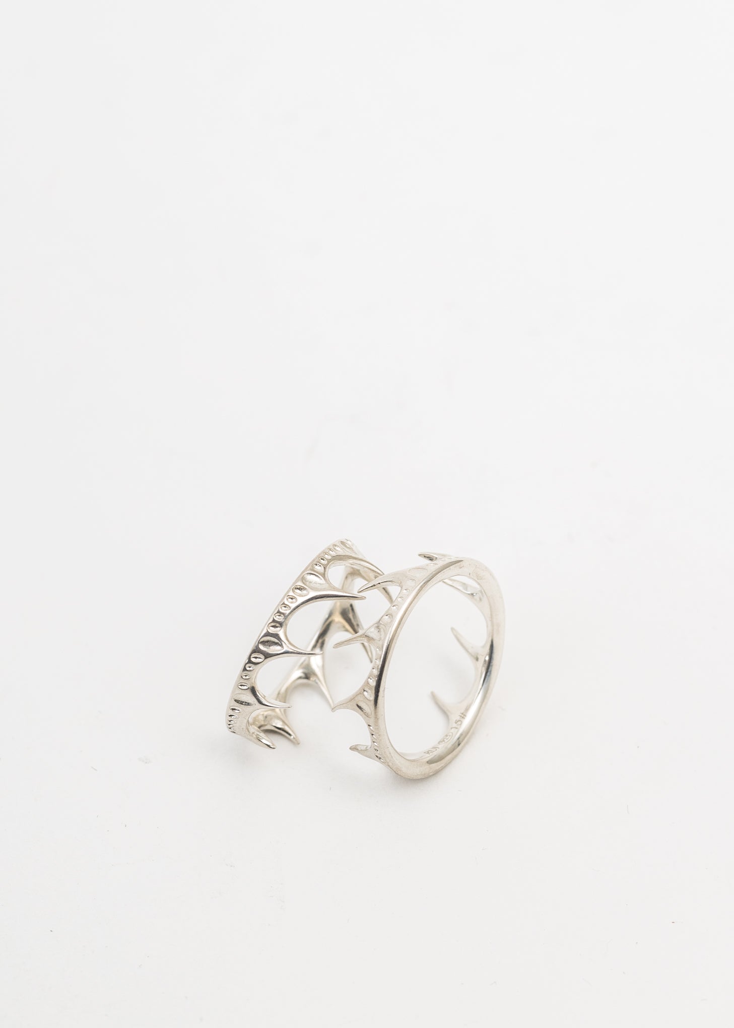 Rui SILVER THORNS DOUBLE RINGS - SILVER | Garmentory