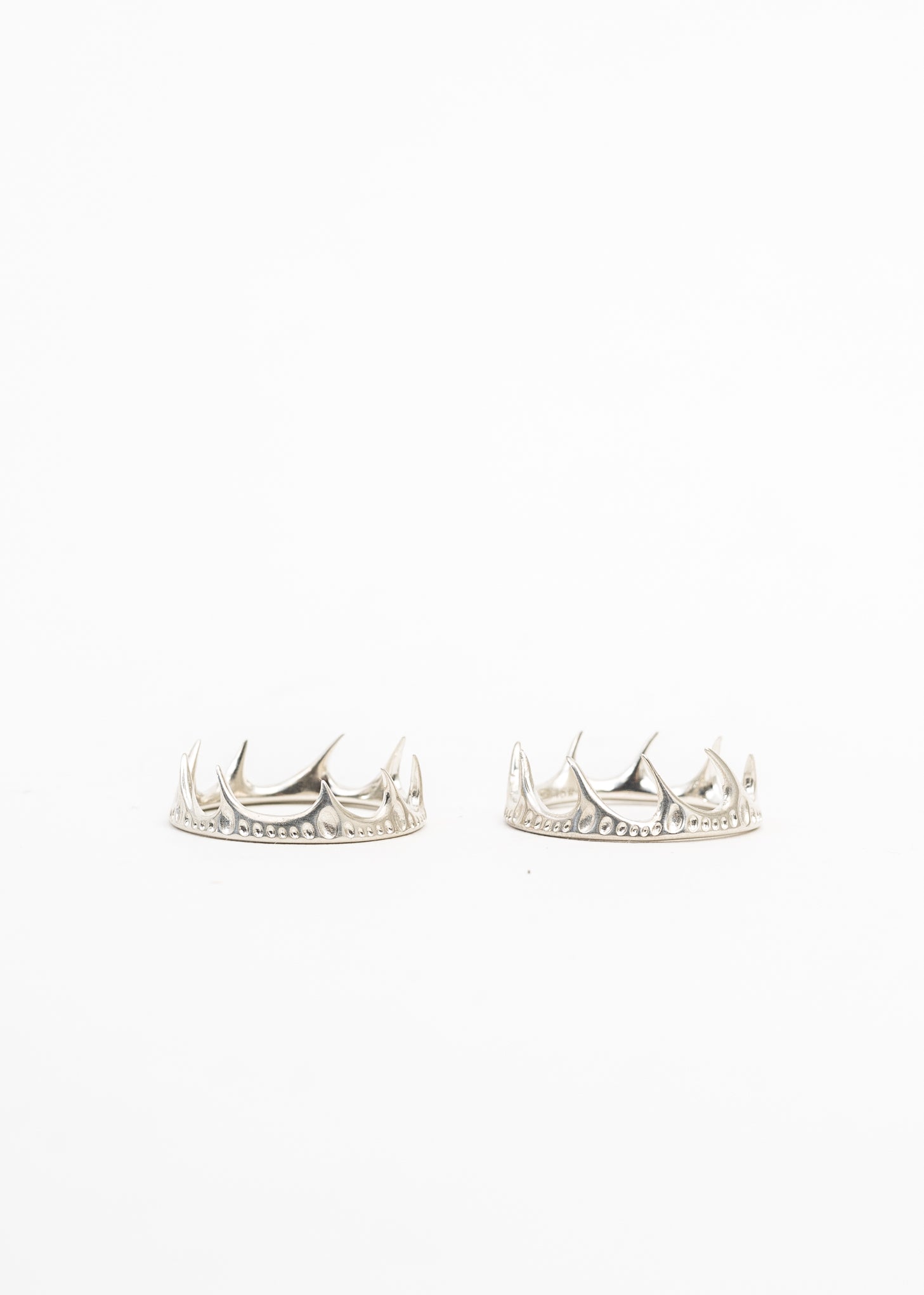 Rui SILVER THORNS DOUBLE RINGS - SILVER | Garmentory