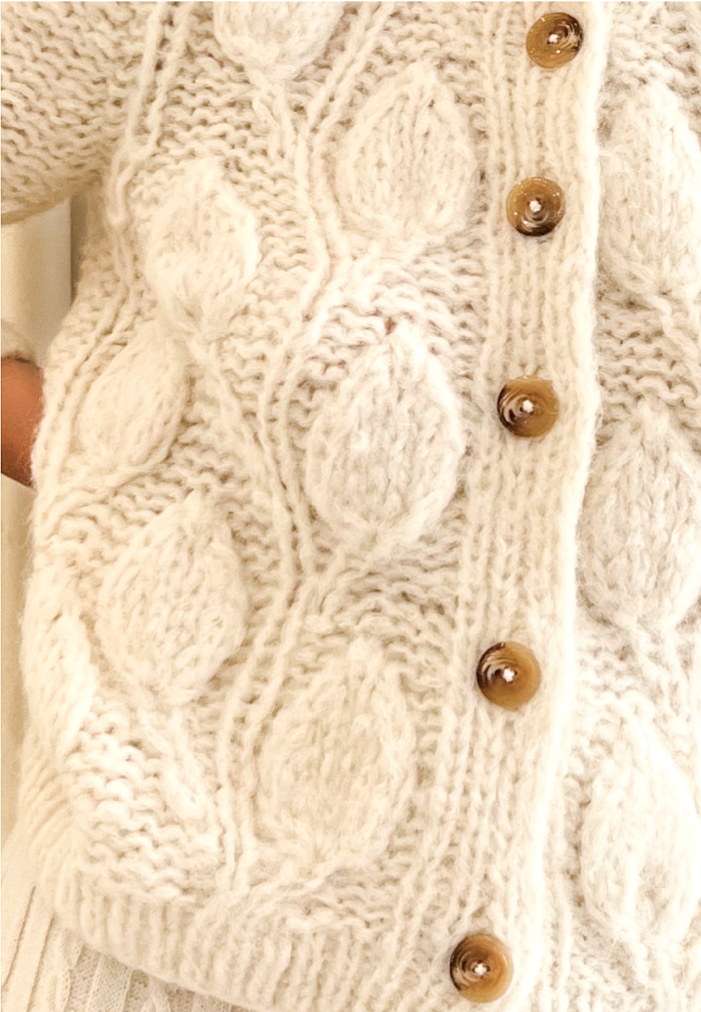 Stella Pardo Leanne Cardigan - Ecru | Garmentory