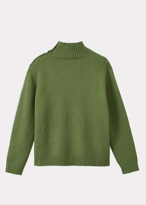 Caramel HIGH NECK JUMPER - BASIL | Garmentory