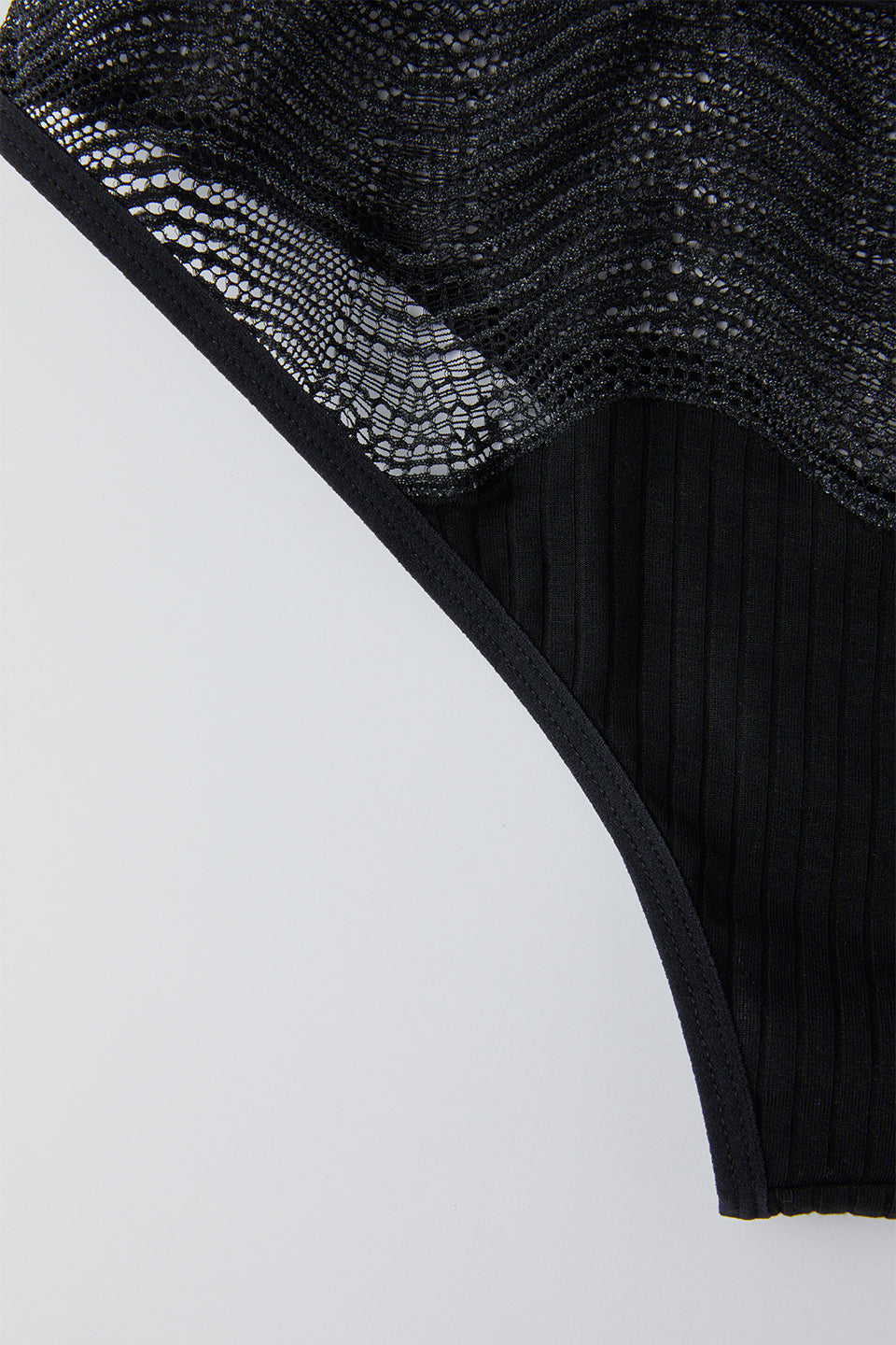 Opaak: Yasmin Ribbed Regular Brief - Black | Garmentory