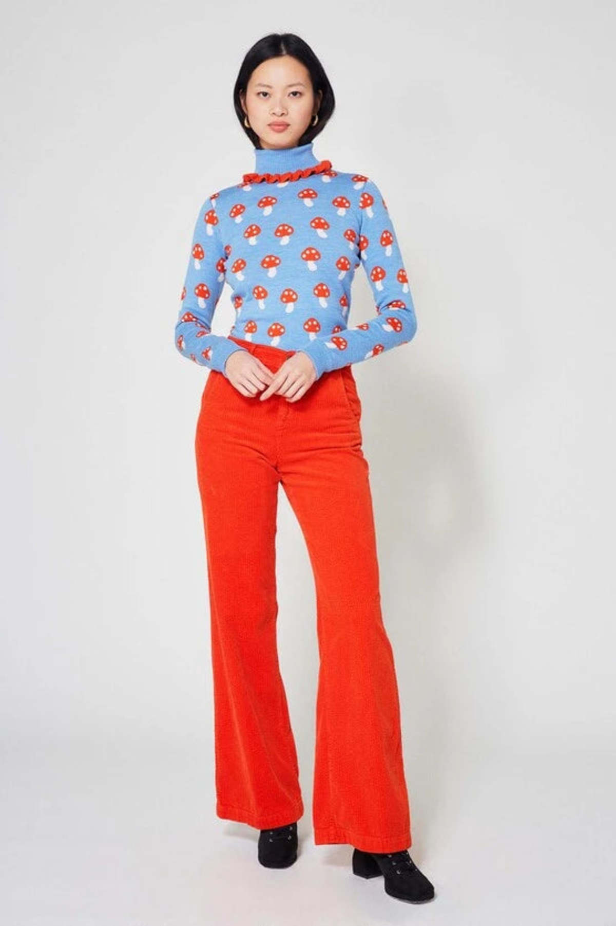 Manoush Champi Turtleneck Sweater - Blue | Garmentory