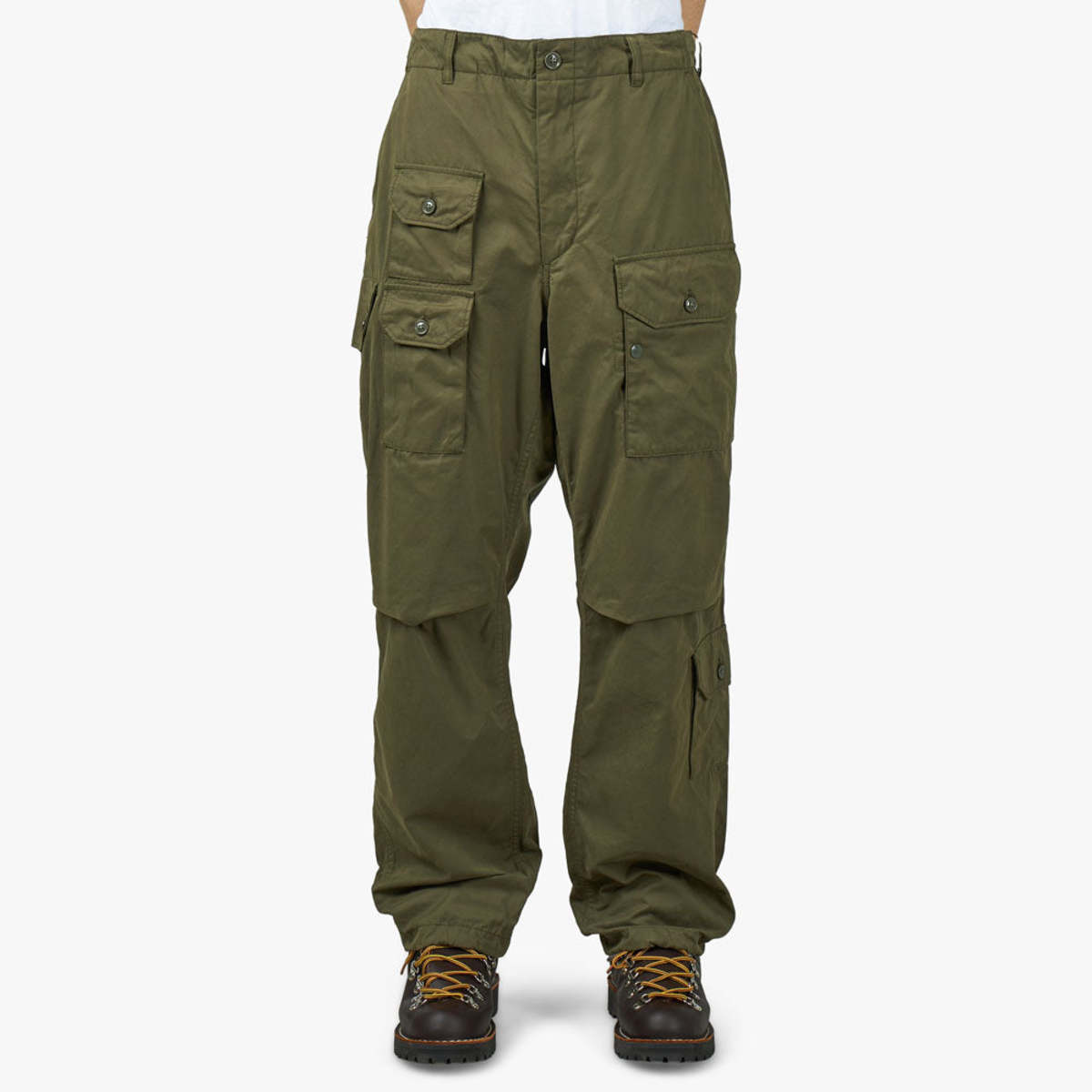 Engineered Garments PC Coated Cloth Flight Pant - Olive | Garmentory