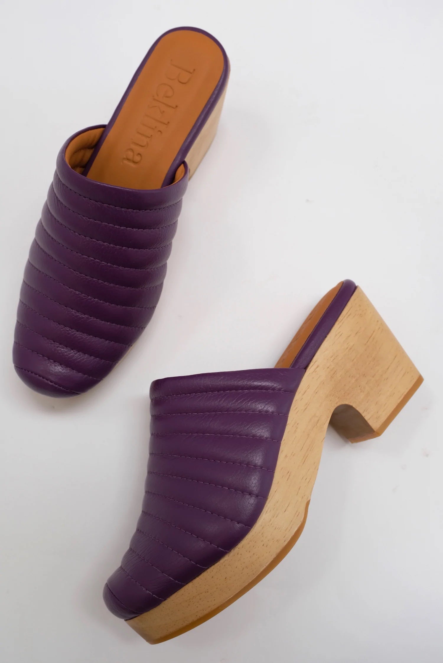 Vamp Shoes Beklina Ribbed Clog - Mulberry | Garmentory