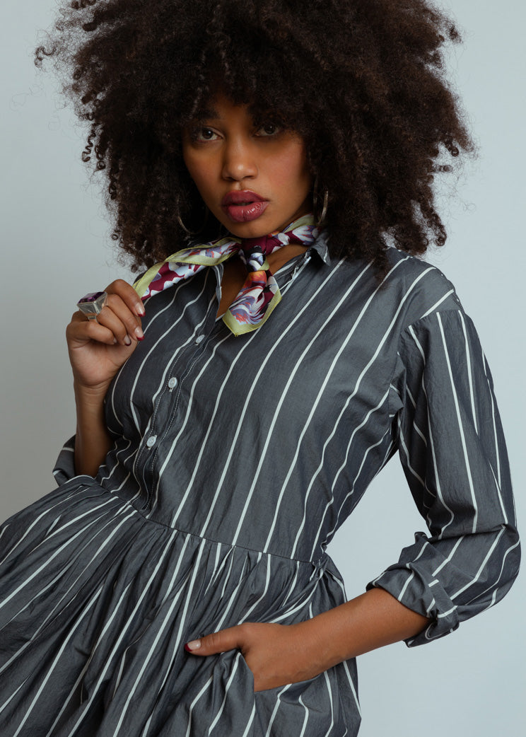 Manuelle Guibal Bonnie Dress - Blue Stripe | Garmentory