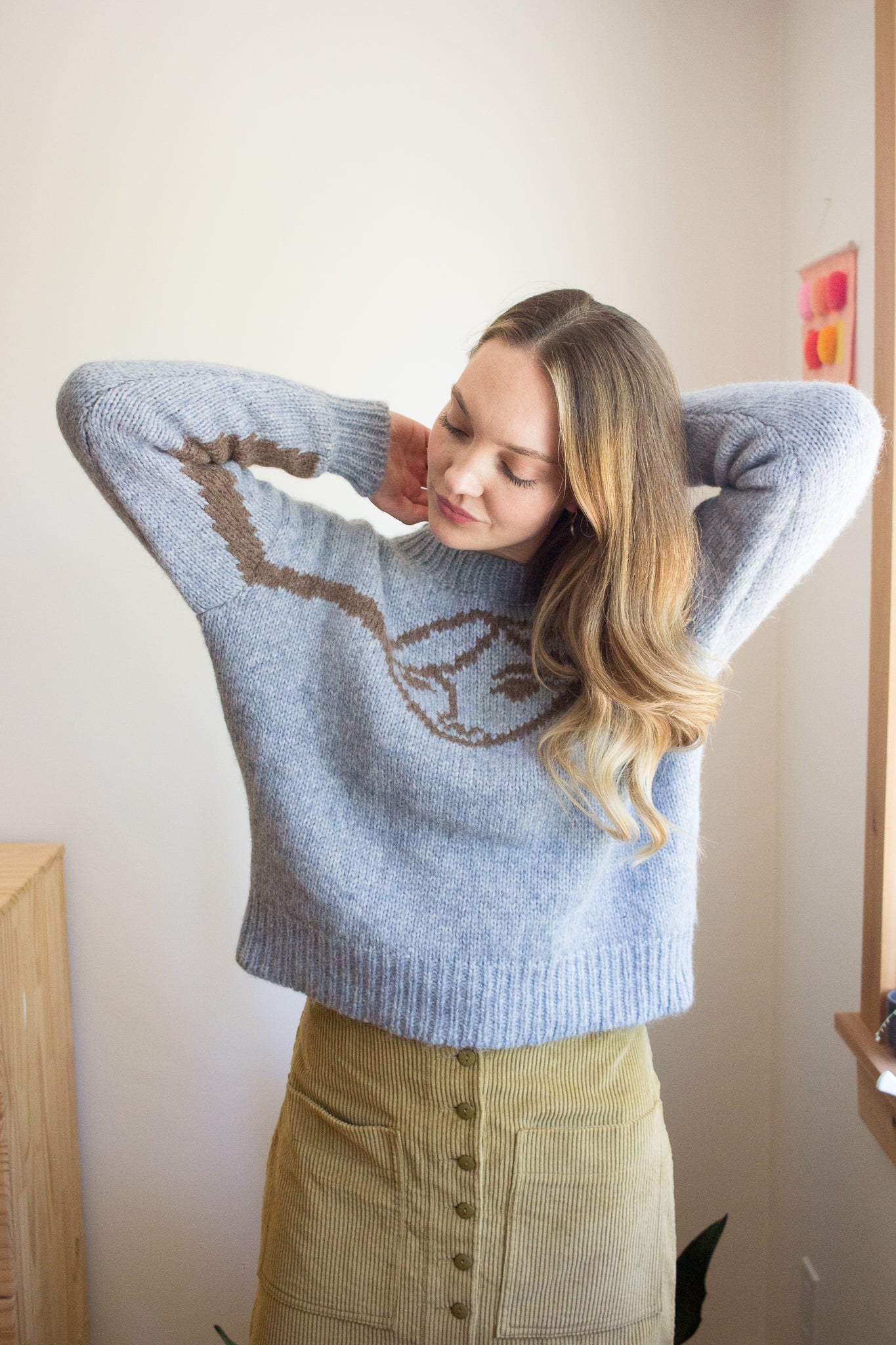 Eve Gravel Meryl Sweater - Blue/Dark Cafe | Garmentory