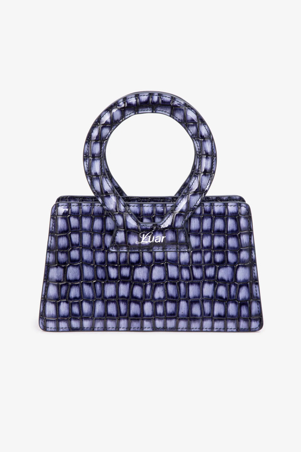 LUAR Small Ana Bag - Blue Embossed Crocodile | Garmentory