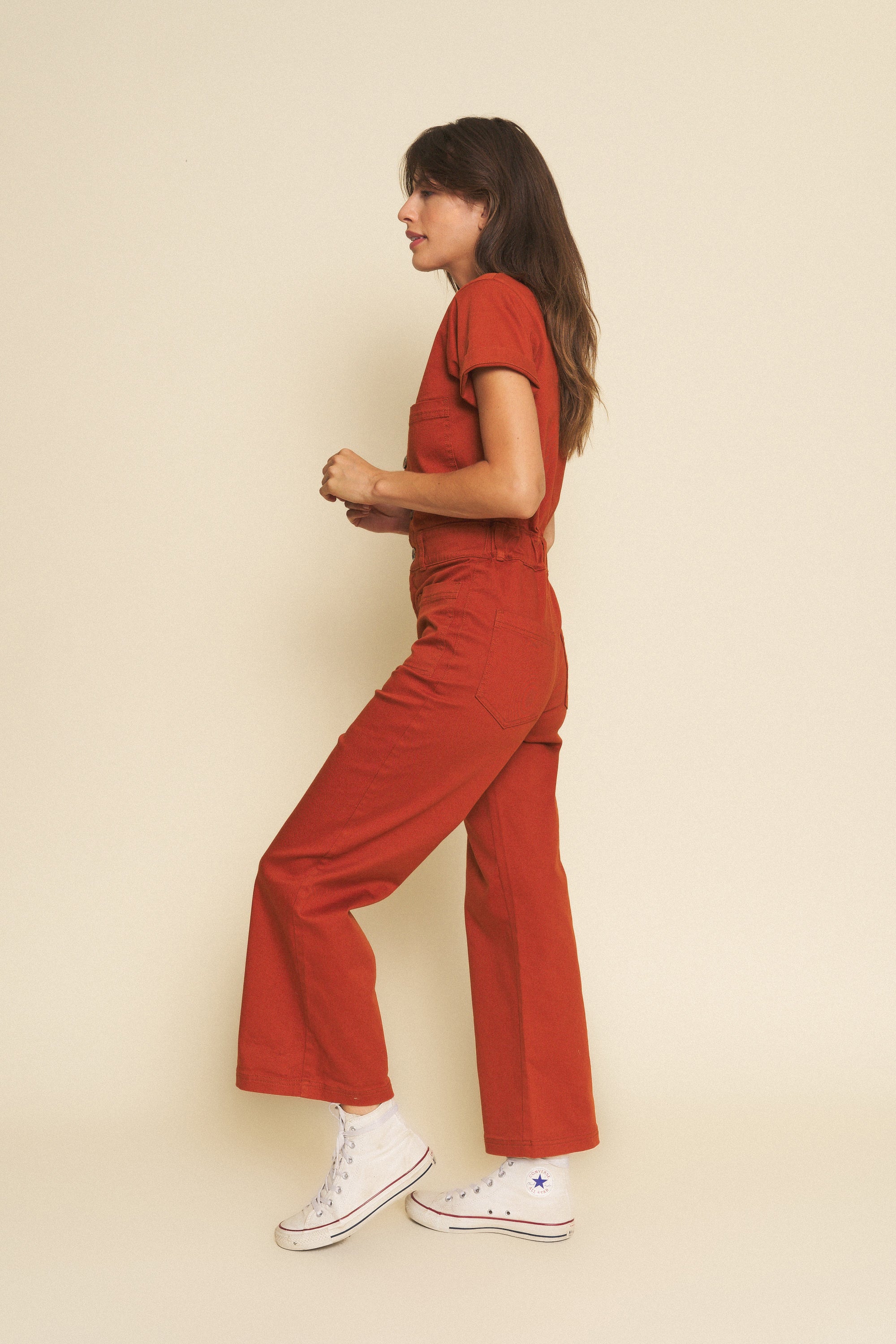 Logan Jumpsuit in Rust | Garmentory