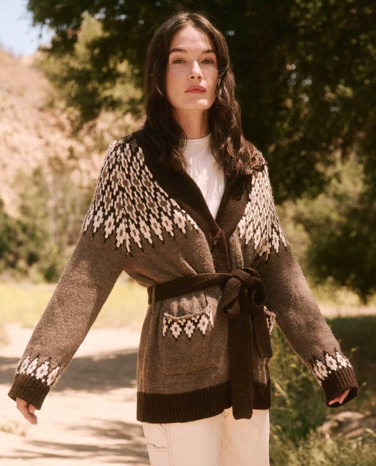 The Great. The Geo Fair Isle Riding Cardigan - Multi | Garmentory