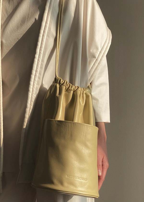 Modern Weaving Tall Drawstring Bucket - Butter | Garmentory