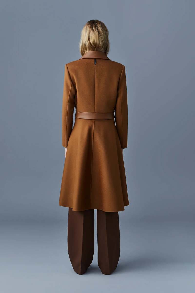 Mackage Rose Belted Wool Coat - Camel | Garmentory