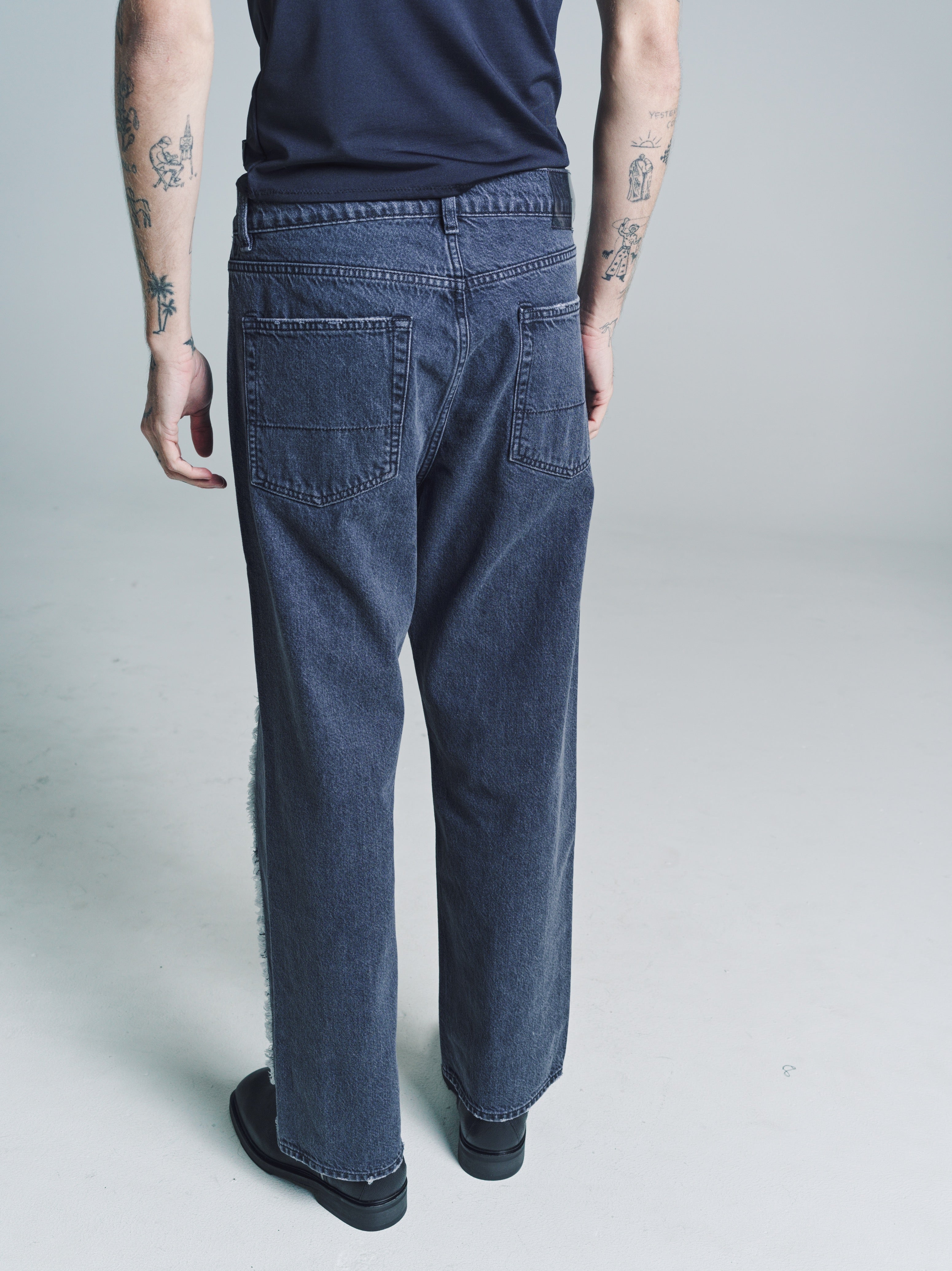 Our Legacy Splash Denim Third Cut Pants - Black | Garmentory