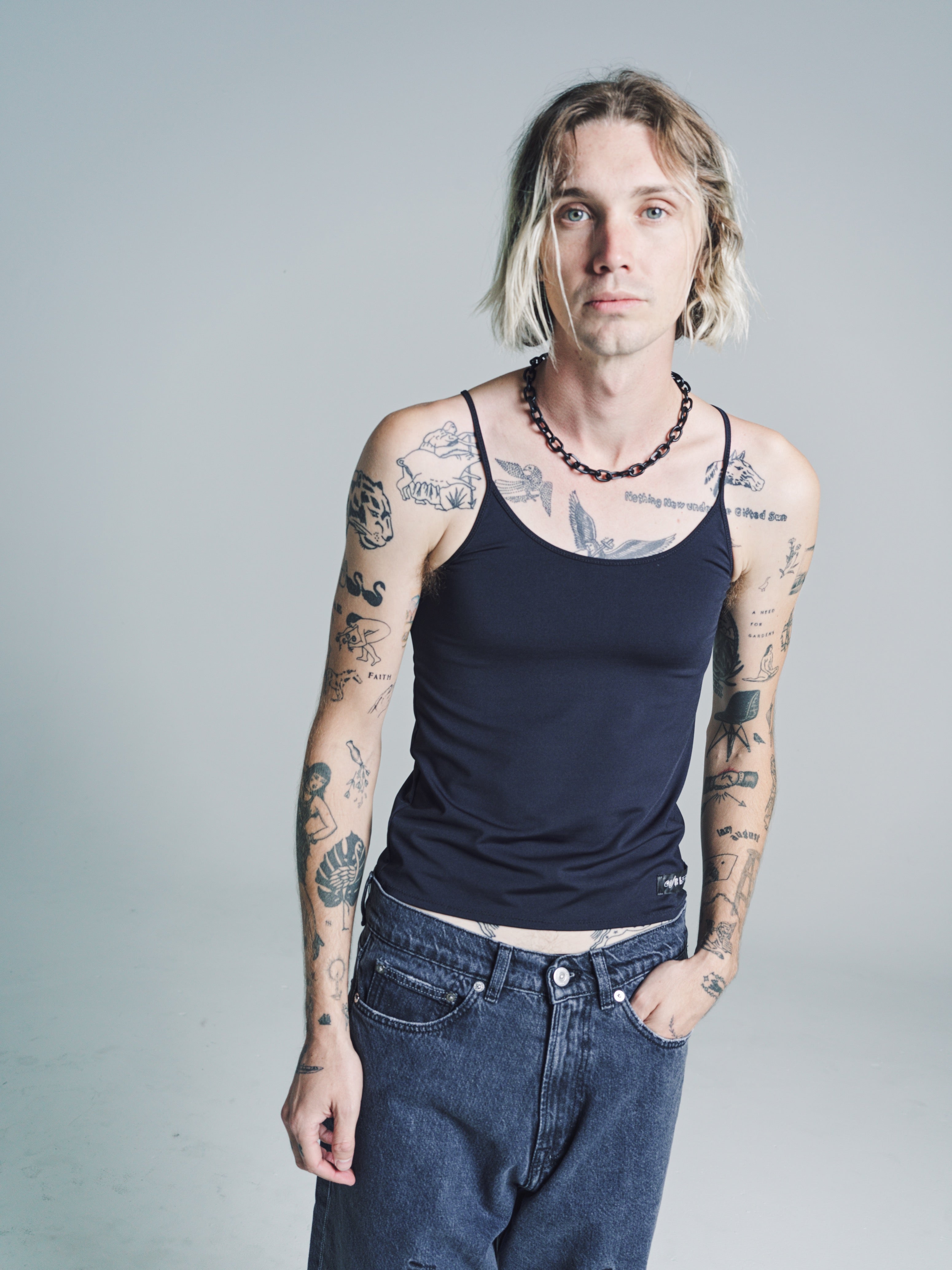 Our Legacy Tech Jersey Slender Tank - Black | Garmentory