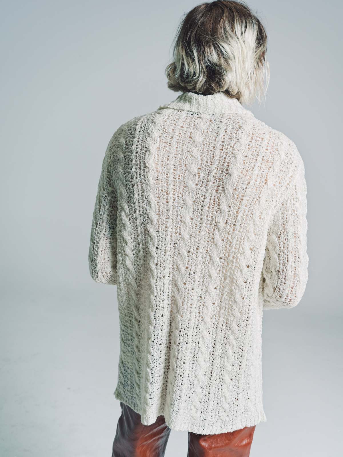 Our Legacy Sheer Cable Big Cardigan - White | Garmentory