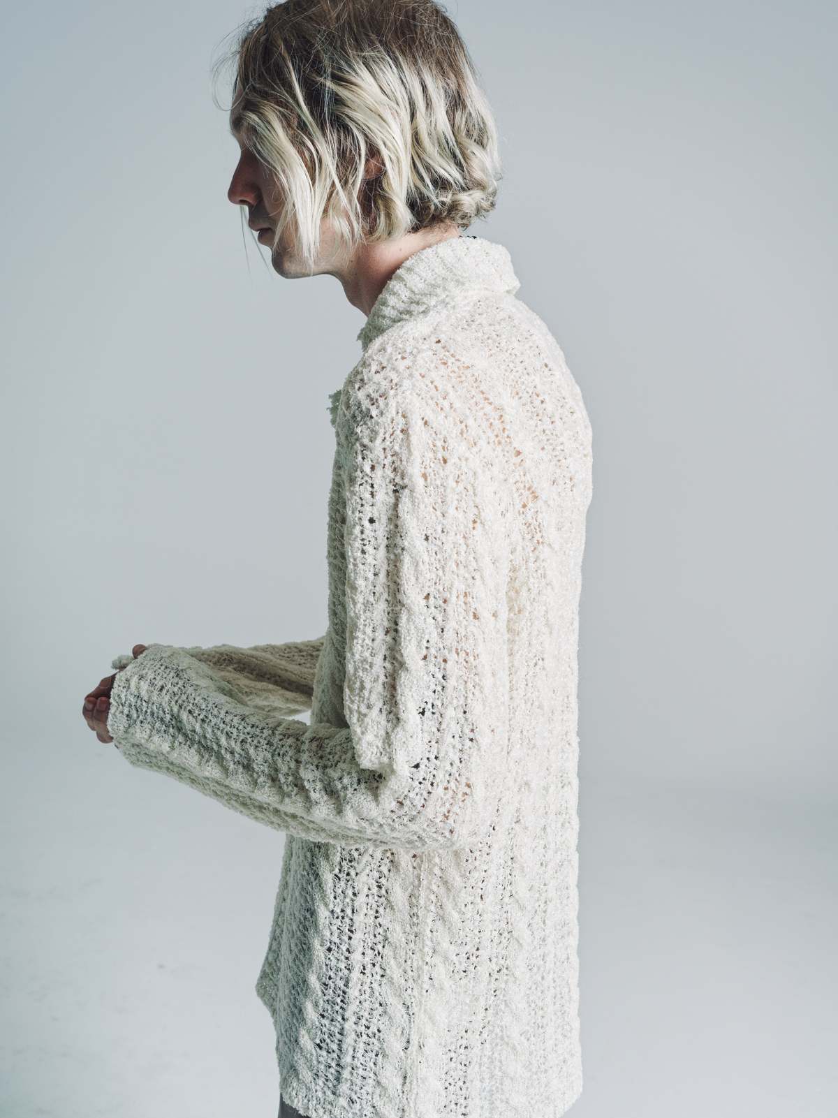 Our Legacy Sheer Cable Big Cardigan - White | Garmentory