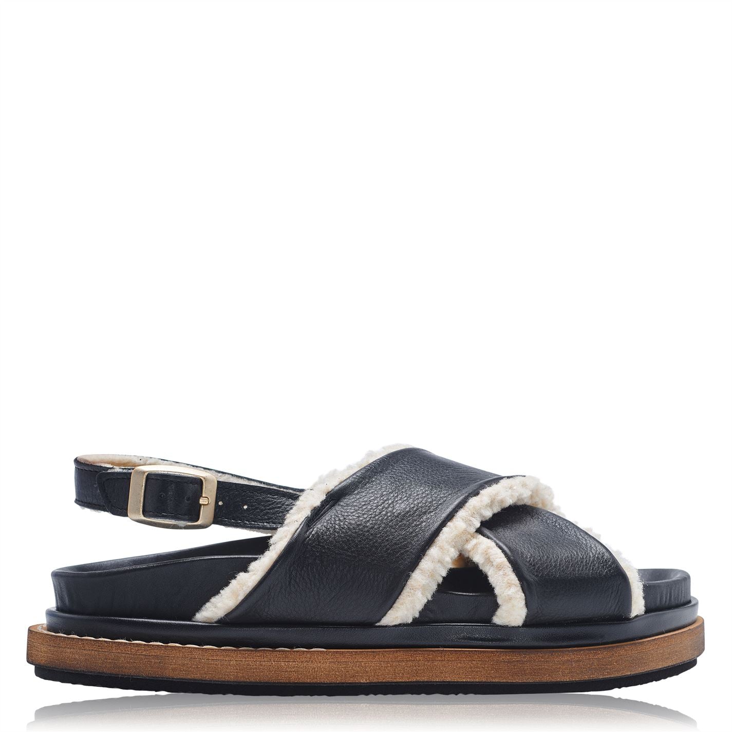 ALOHAS SHEARLING LINED SANDALS | Garmentory