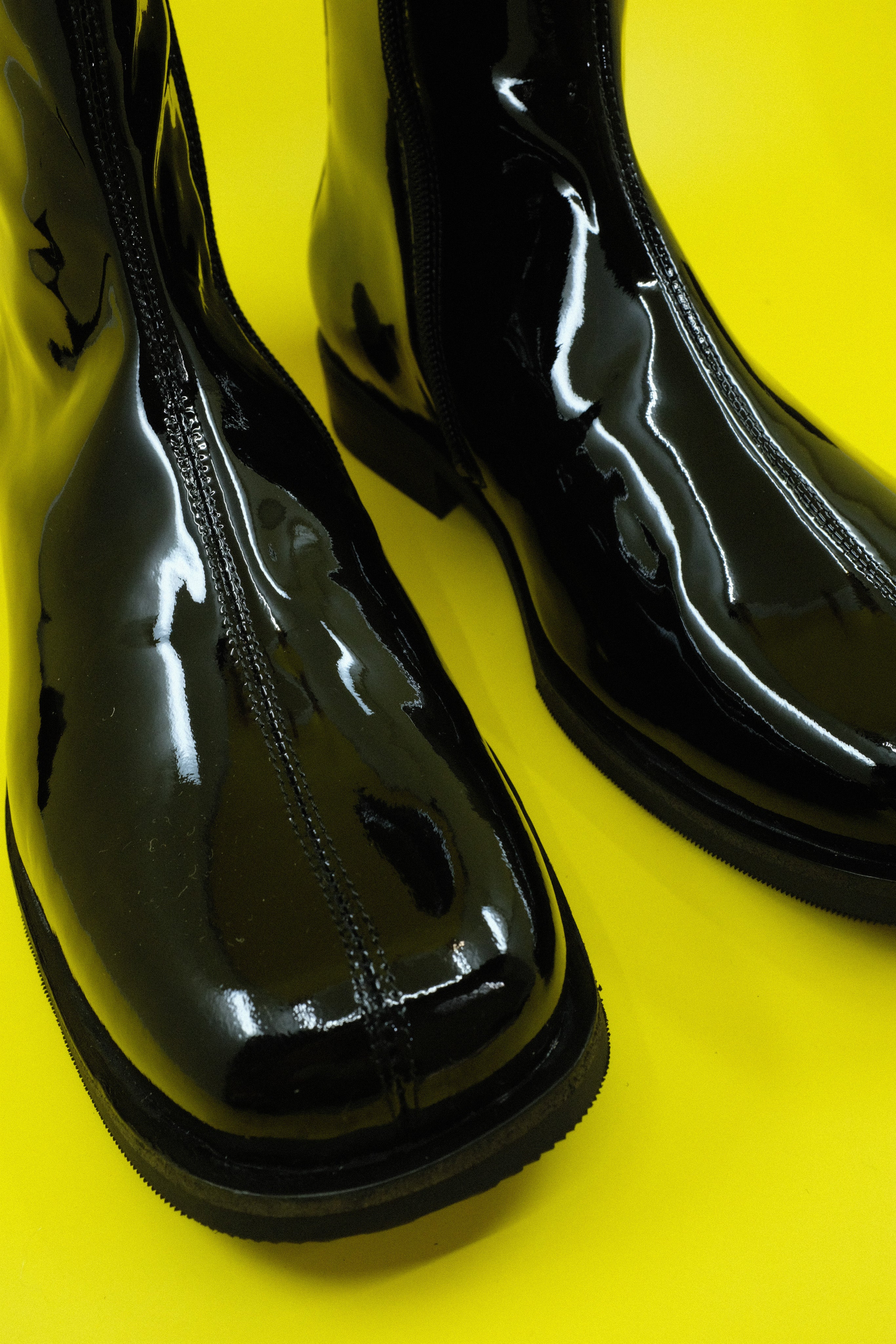 Black Patent Leather Slim Camion Boot | Garmentory