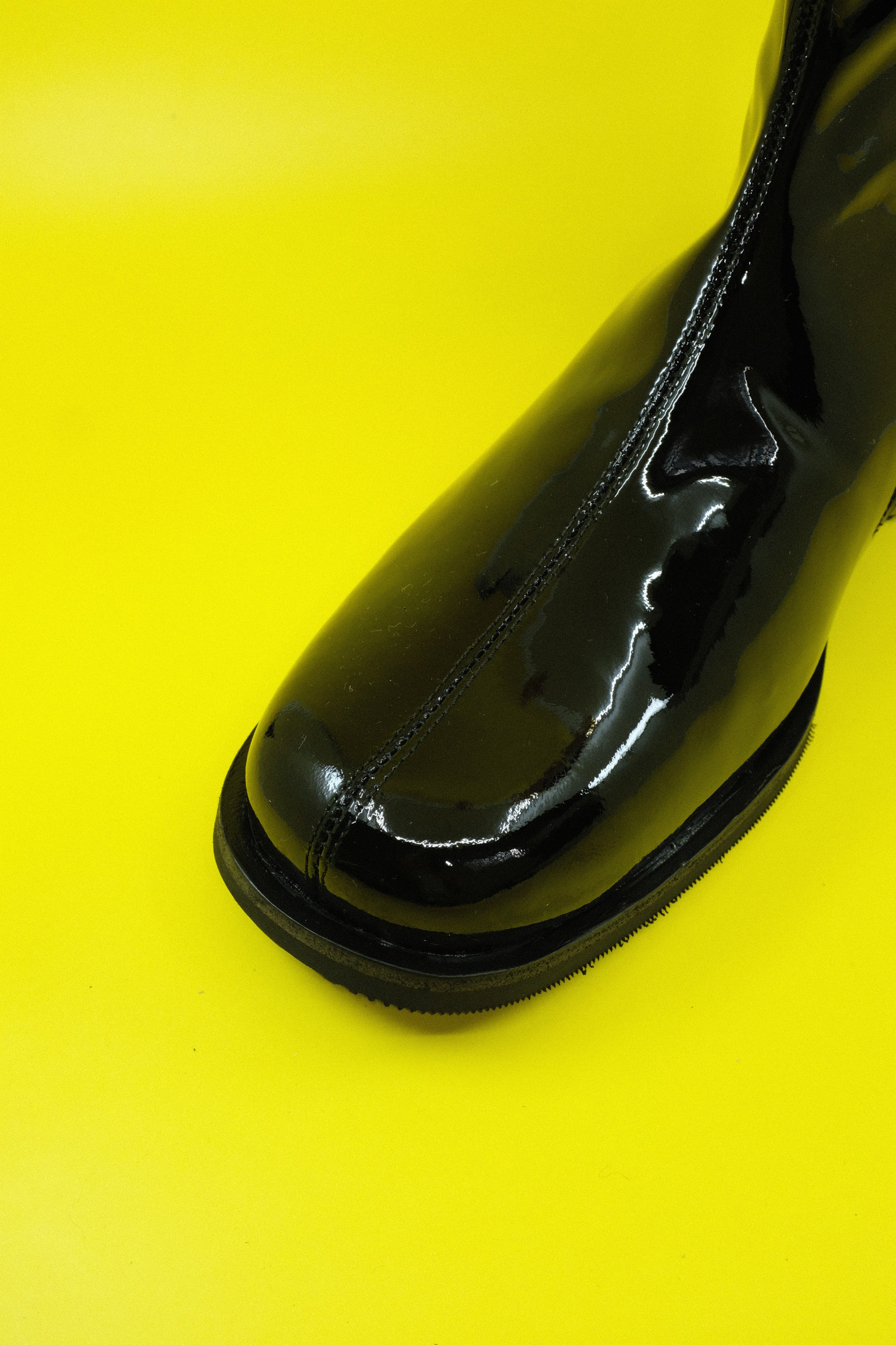 Black Patent Leather Slim Camion Boot | Garmentory
