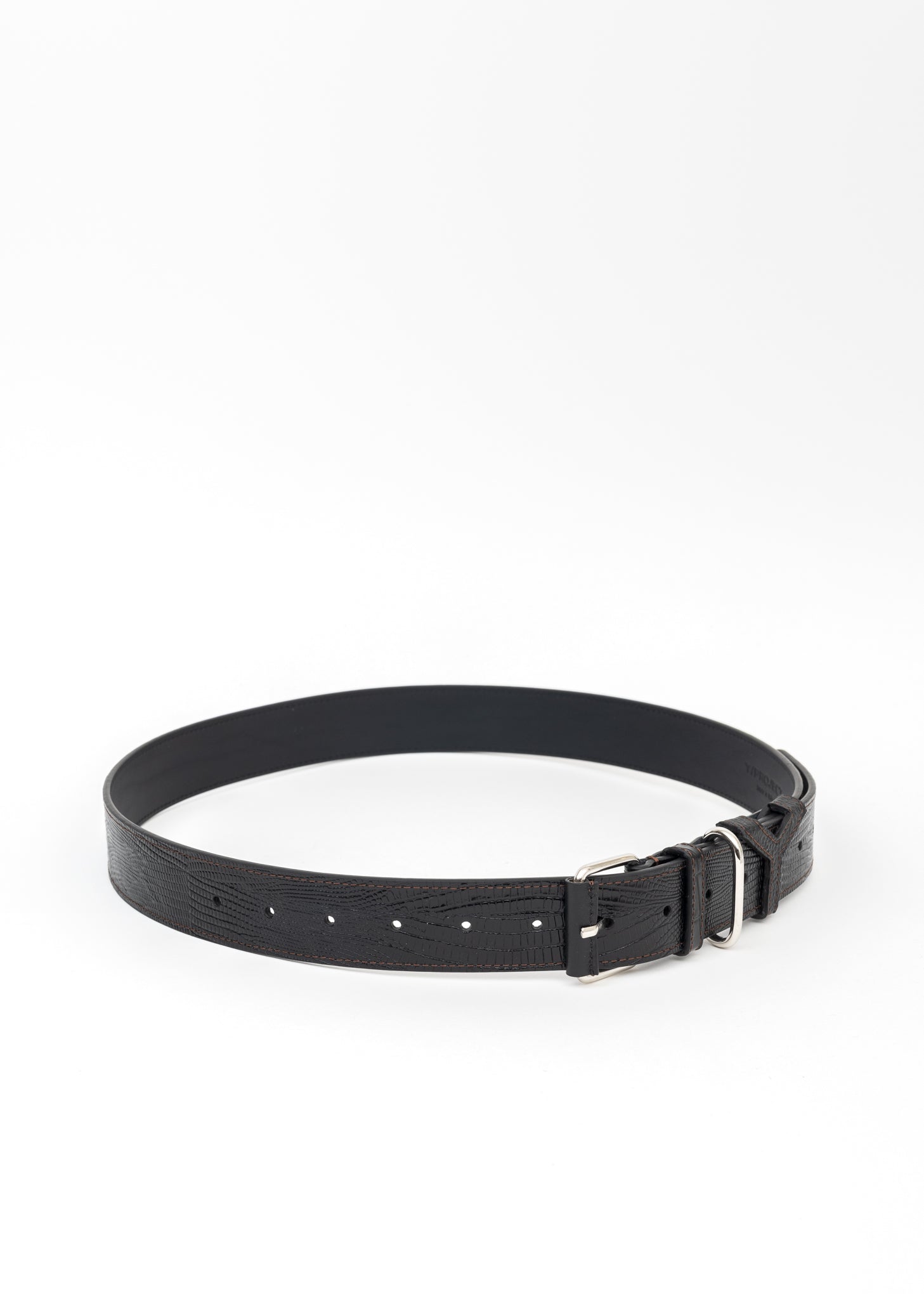 Y/project PATCHWORK Y BELT 35 MM - BLACK / SILVER | Garmentory
