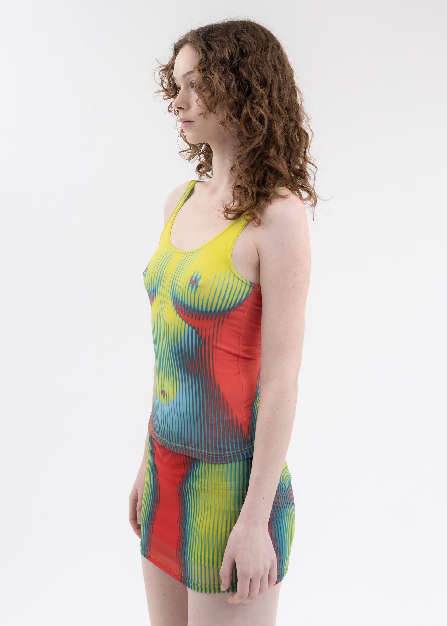 Y/project Jean Paul Gaultier Edition BODY MORPH TANK TOP - YELLOW / RED ...