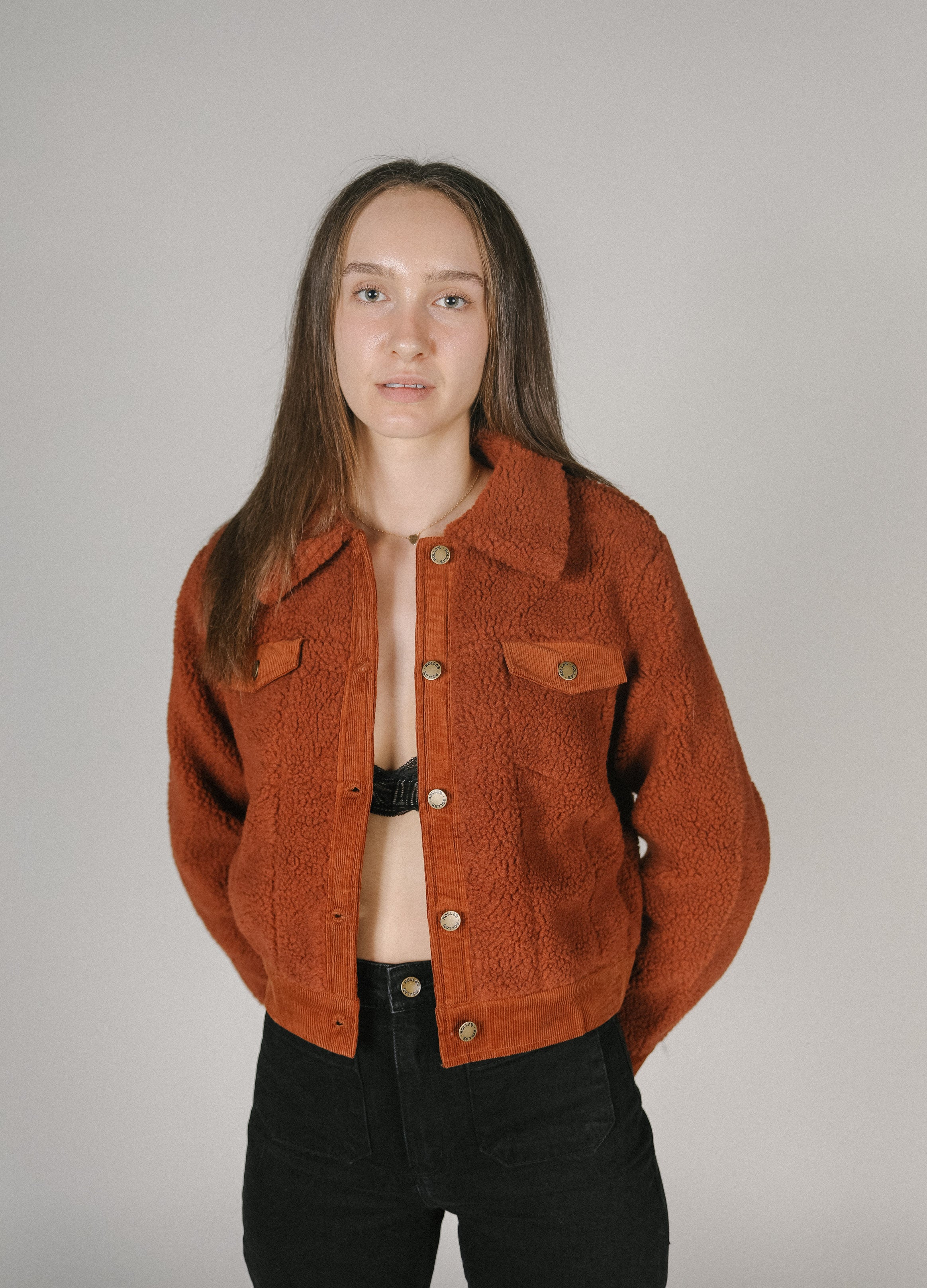Rollas Sherpa Trucker Jacket - Chestnut | Garmentory