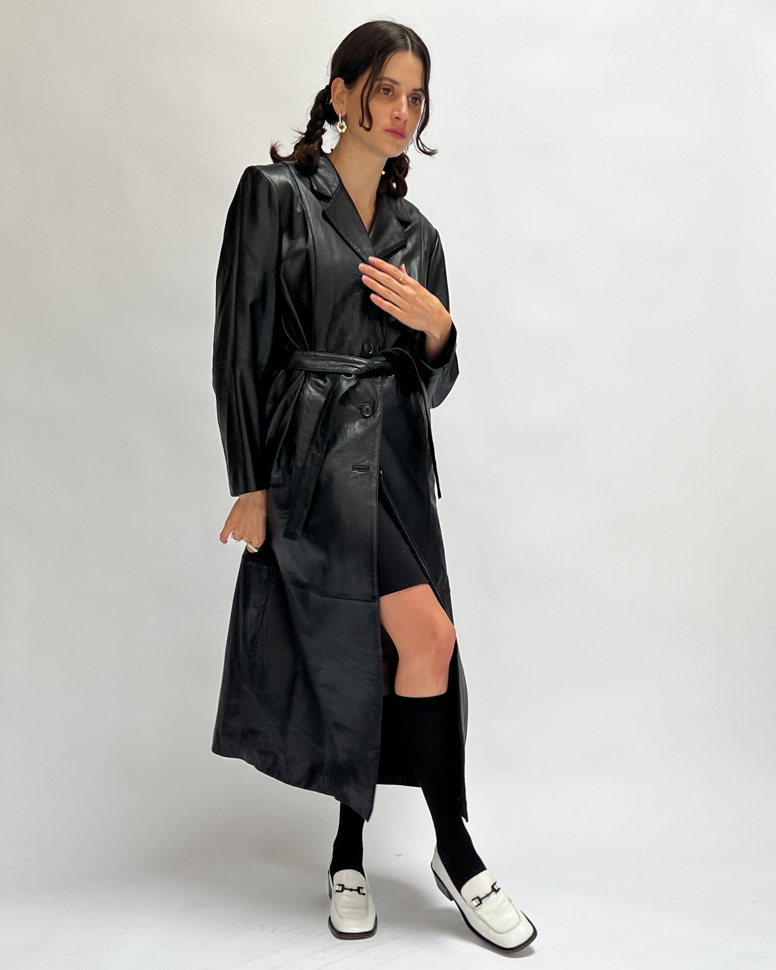 Butter Leather Maxi Leather Coat | Garmentory