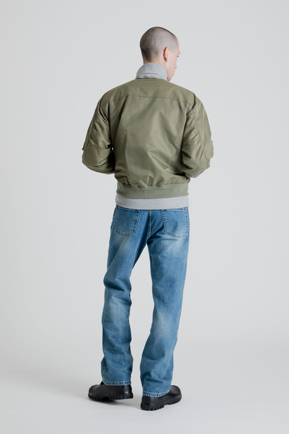 Uniform Bridge No Collar Jacket - Olive | Garmentory