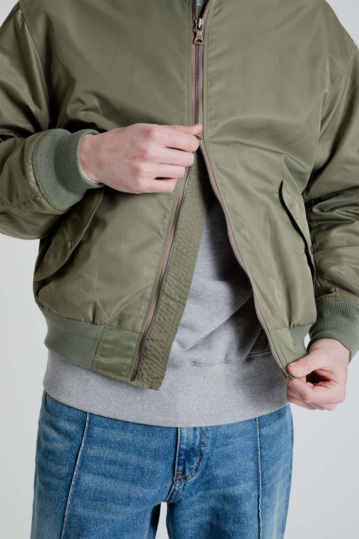 Uniform Bridge No Collar Jacket - Olive | Garmentory