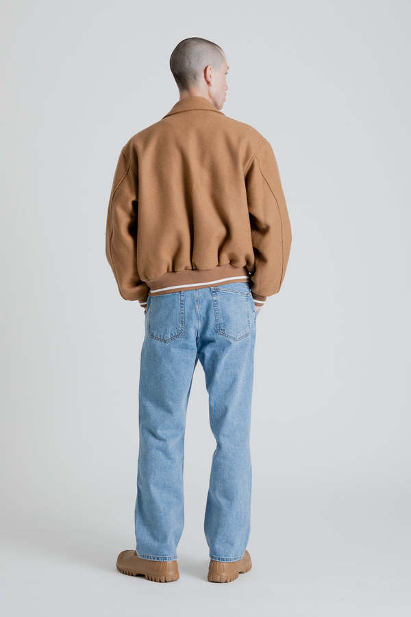 Uniform Bridge Varsity Blouson - Beige | Garmentory