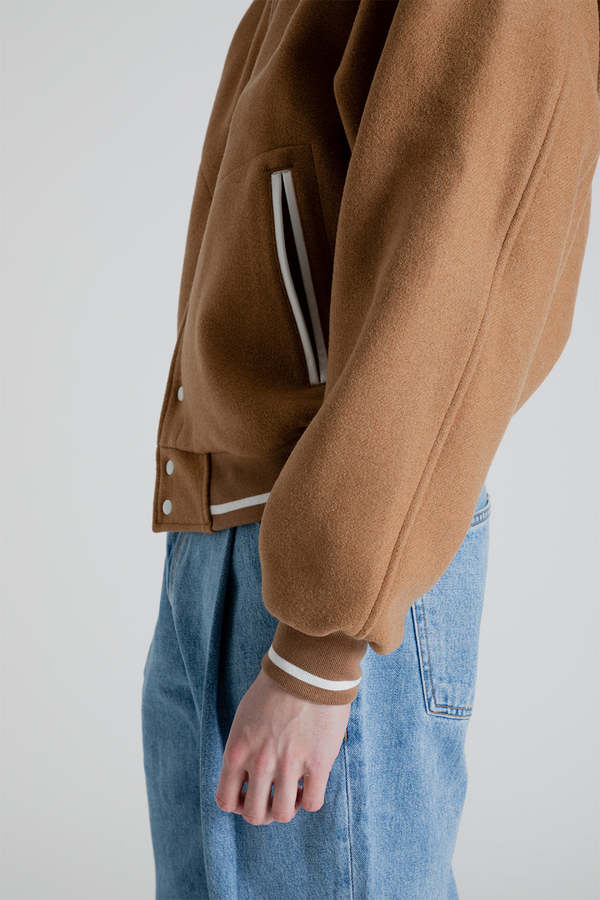 Uniform Bridge Varsity Blouson - Beige | Garmentory