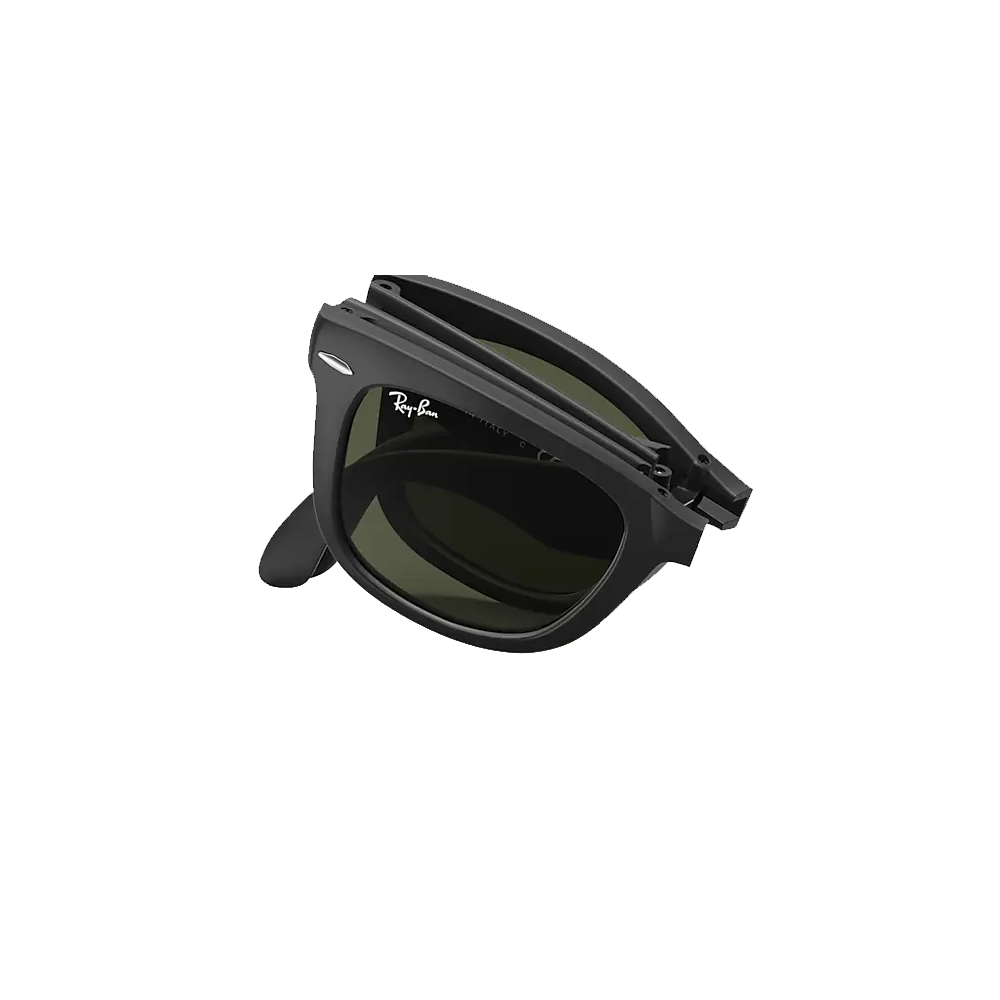 Ray Ban Folding Wayfarer 0RB4105-601S eyewear - Matte Black | Garmentory