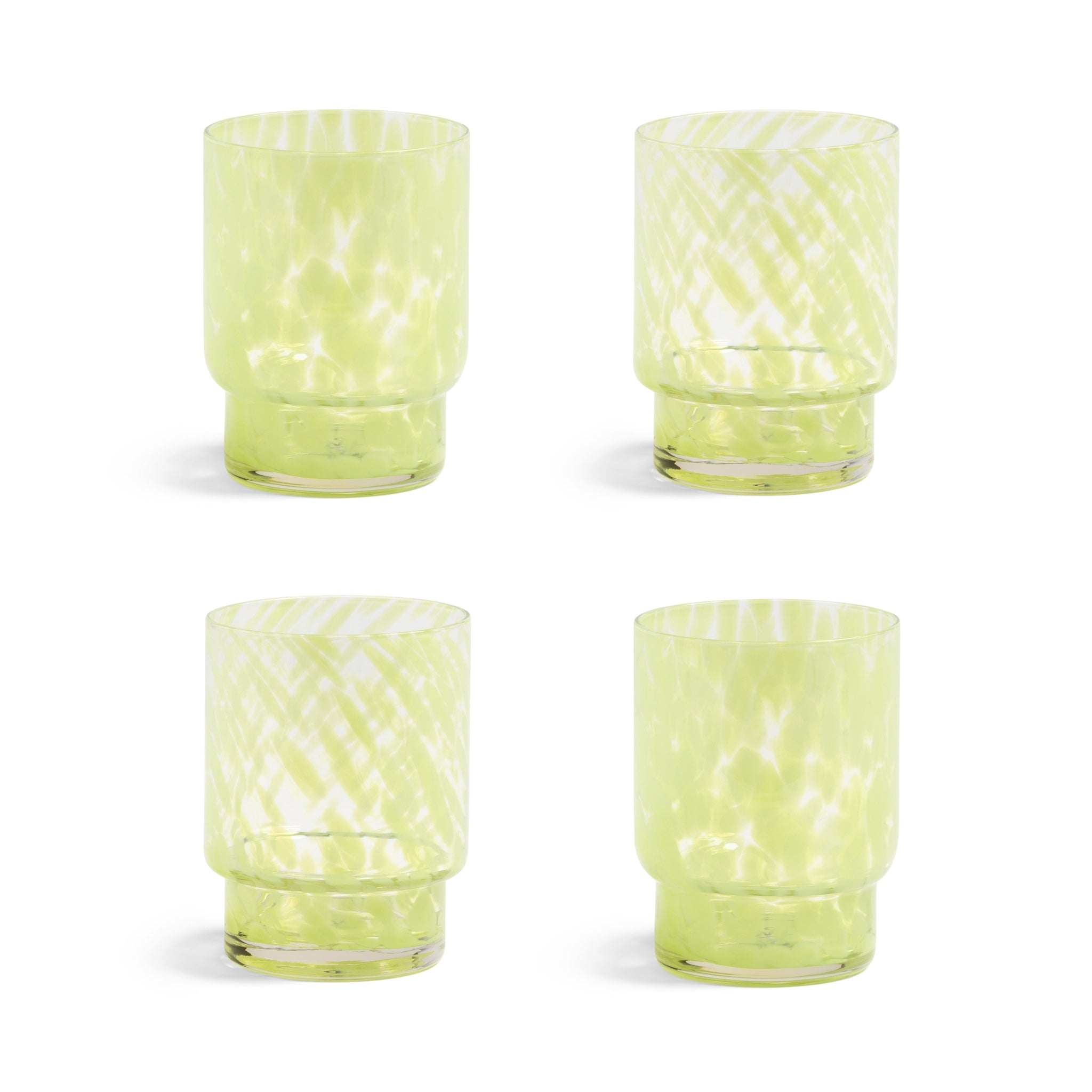 &Klevering Green Tortoise Glass Set of 4 | Garmentory