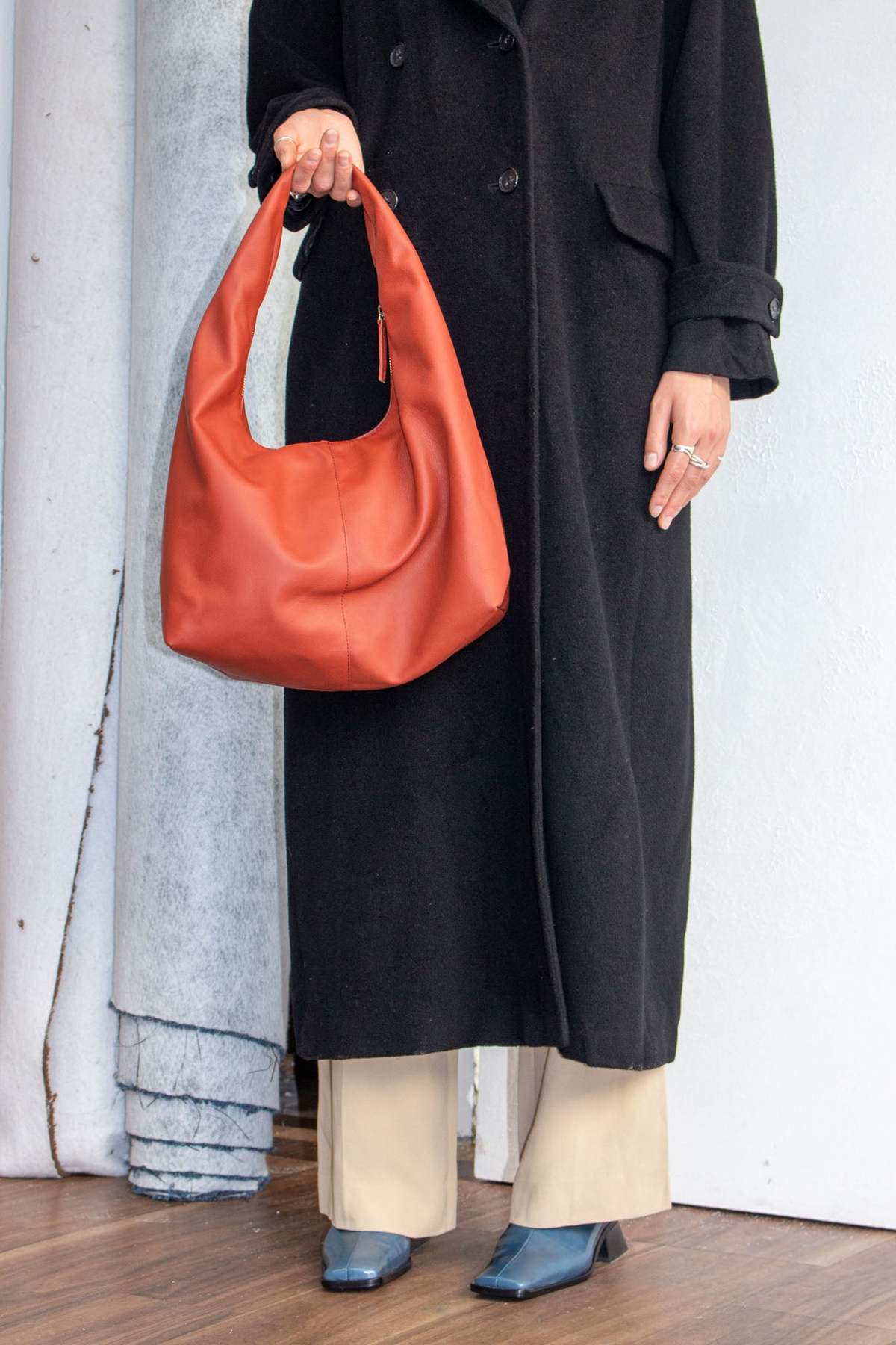 Leather Sienna Bag - Papaya | Garmentory
