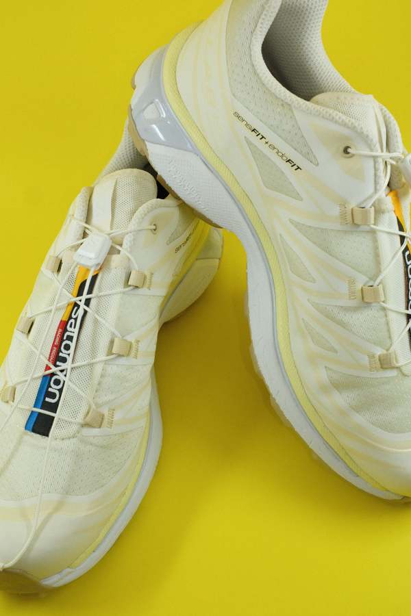 SALOMON XT 6 Shoes - Vanilla Ice/Yellow Iris | Garmentory