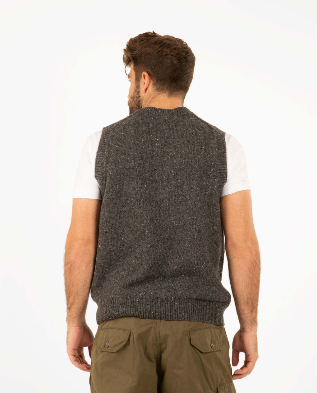 Alex Mill Donegal Wool Sweater Vest - Charcoal | Garmentory