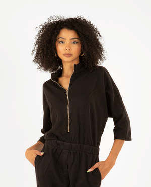 Mantra Jo Zip Jumpsuit - Black | Garmentory