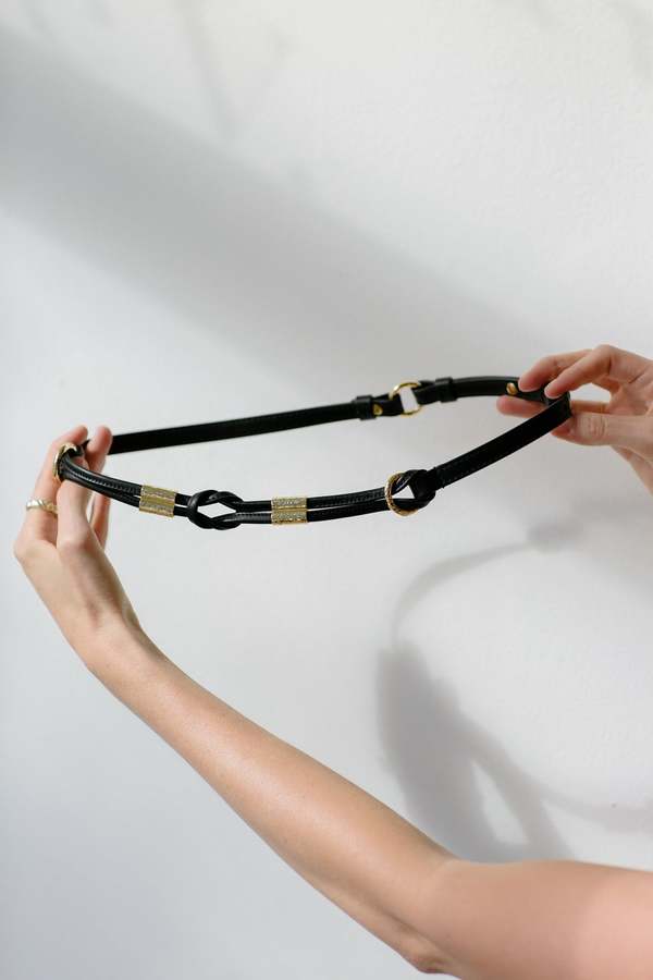 Ulla Johnson Ivy Knotted Rope Belt - Noir | Garmentory