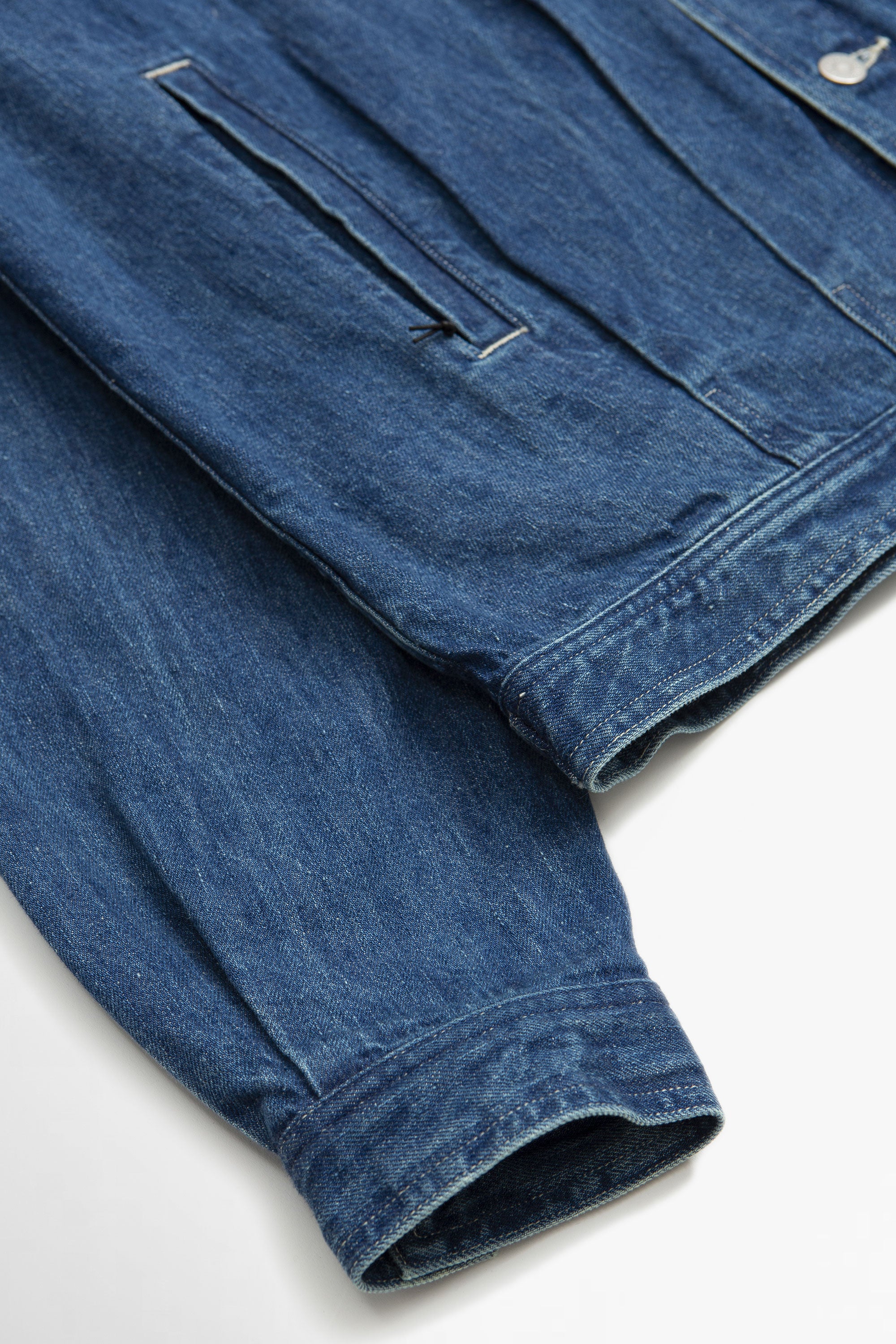 Auralee Selvedge Light Denim Blouson - Light Indigo | Garmentory