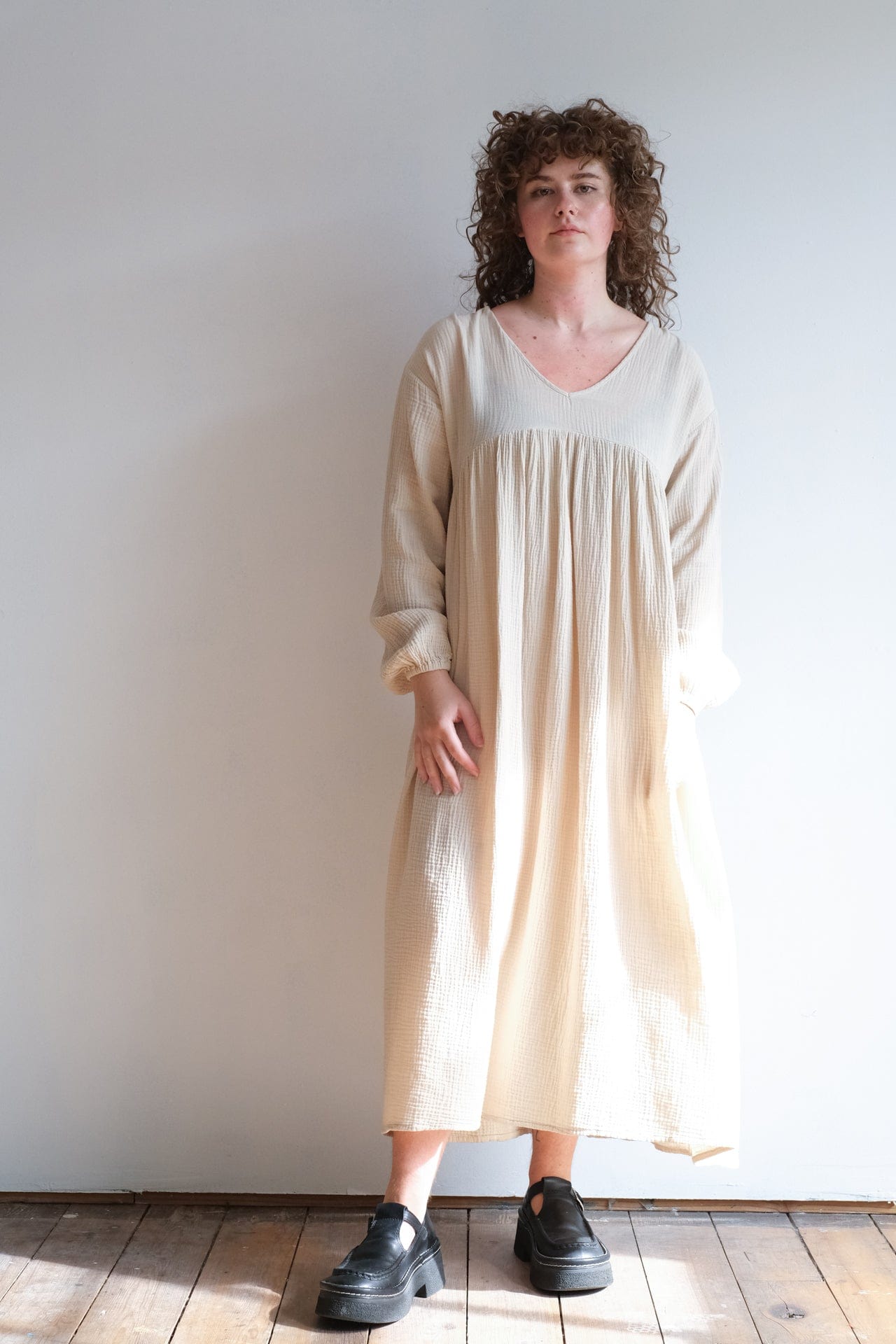 The Simple Folk The Meadow Dress - Ecru | Garmentory
