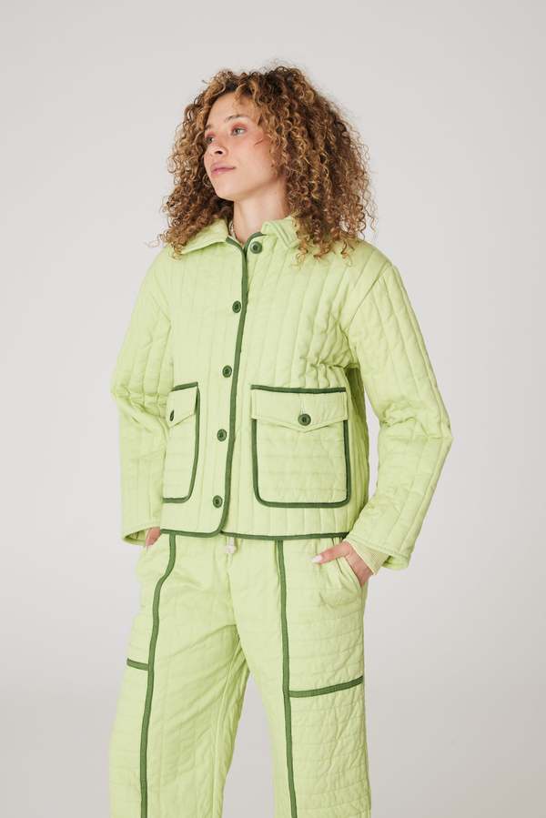 Back Beat Co. Quilted Puffer Jacket - Algae | Garmentory