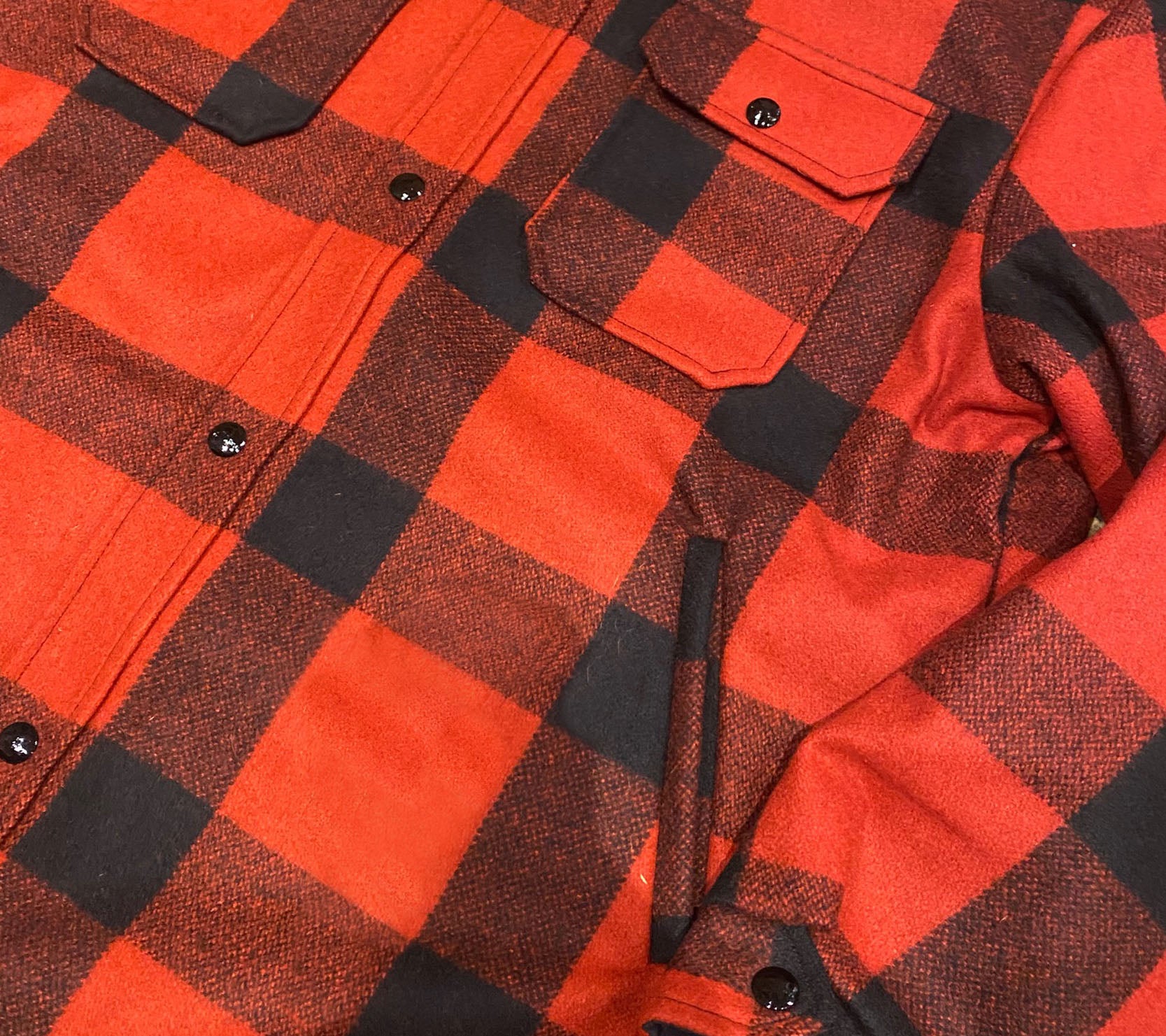 Orslow Hooded Reversible Wool Jacket - Red Check | Garmentory