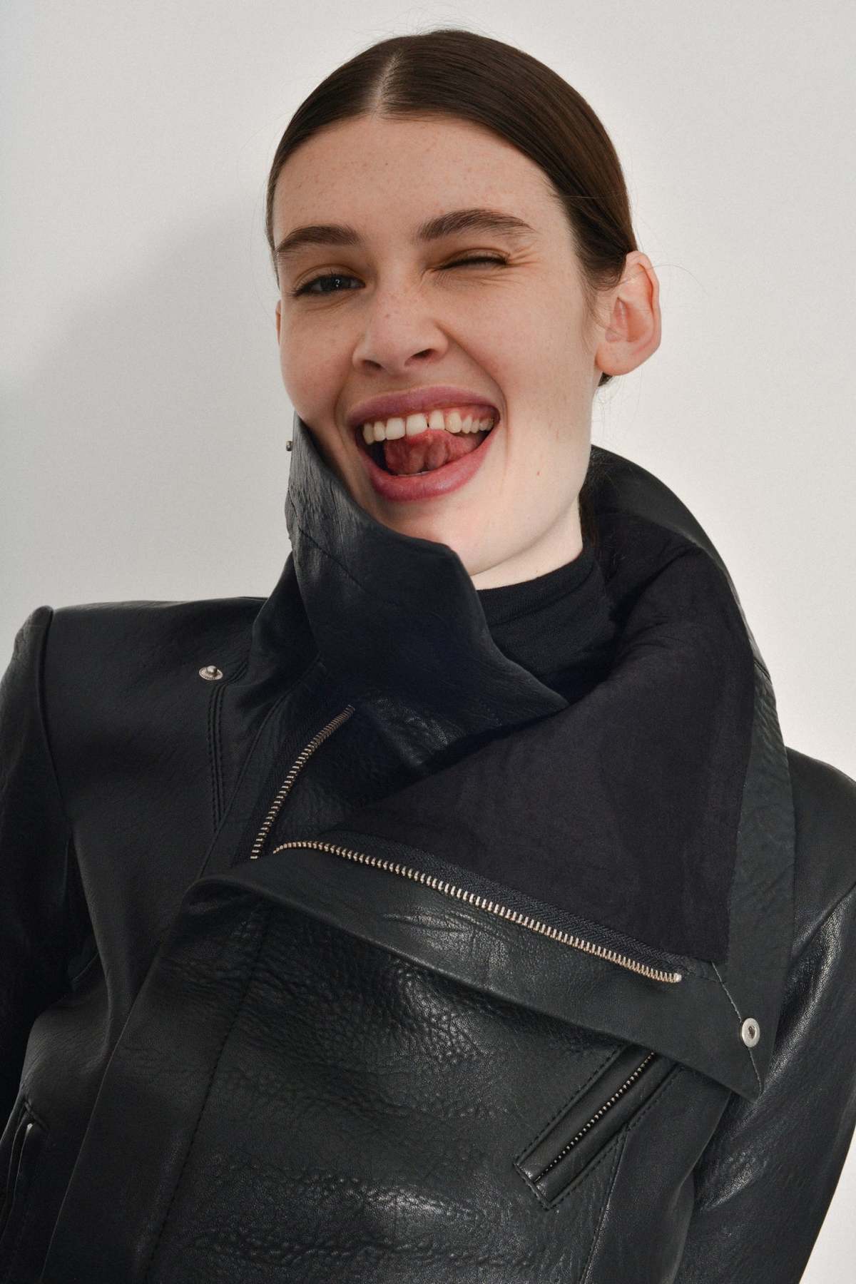 Veda Max Classic Leather Jacket - Black | Garmentory